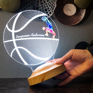 Basketball Decor 3D Lamp, Gift for Basketball Players, Coaches and Fans ...