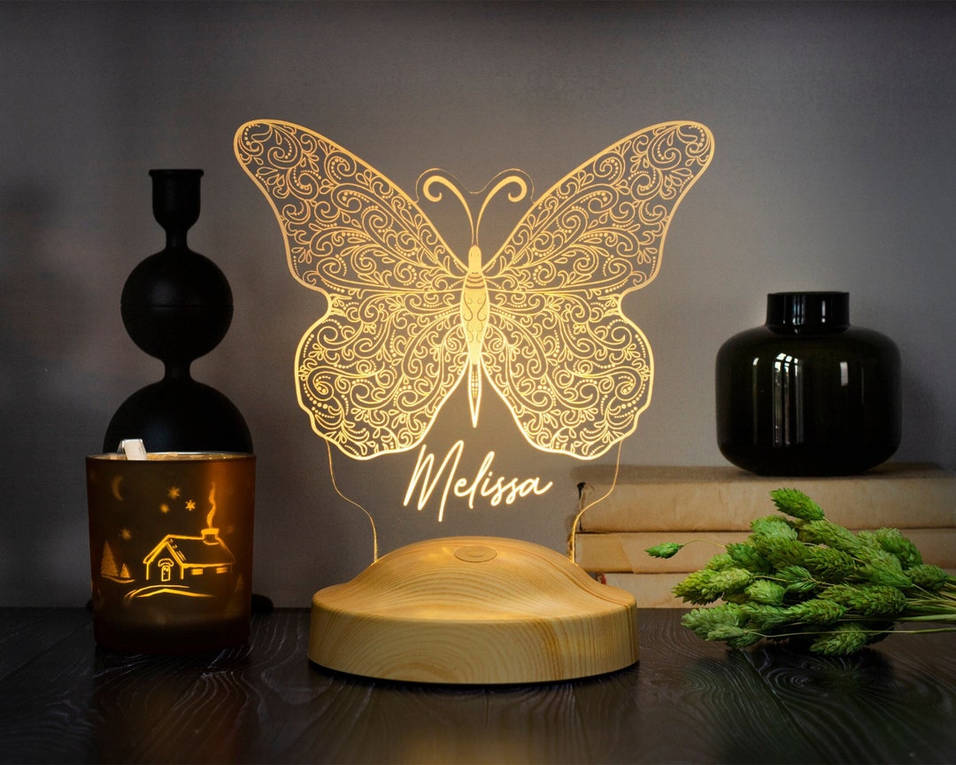 Butterfly Night Light, Butterfly Led Lamp, Kids Bedroom Decor, Nursery ...