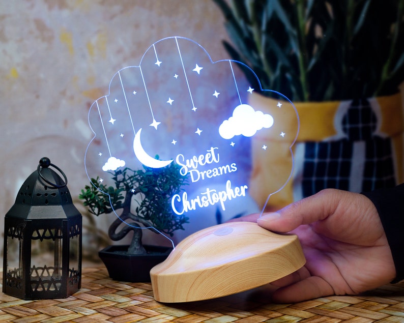 Sweet Dreams Night Light,sweet Dream Nursery Decor, Custom Baby Gift ...