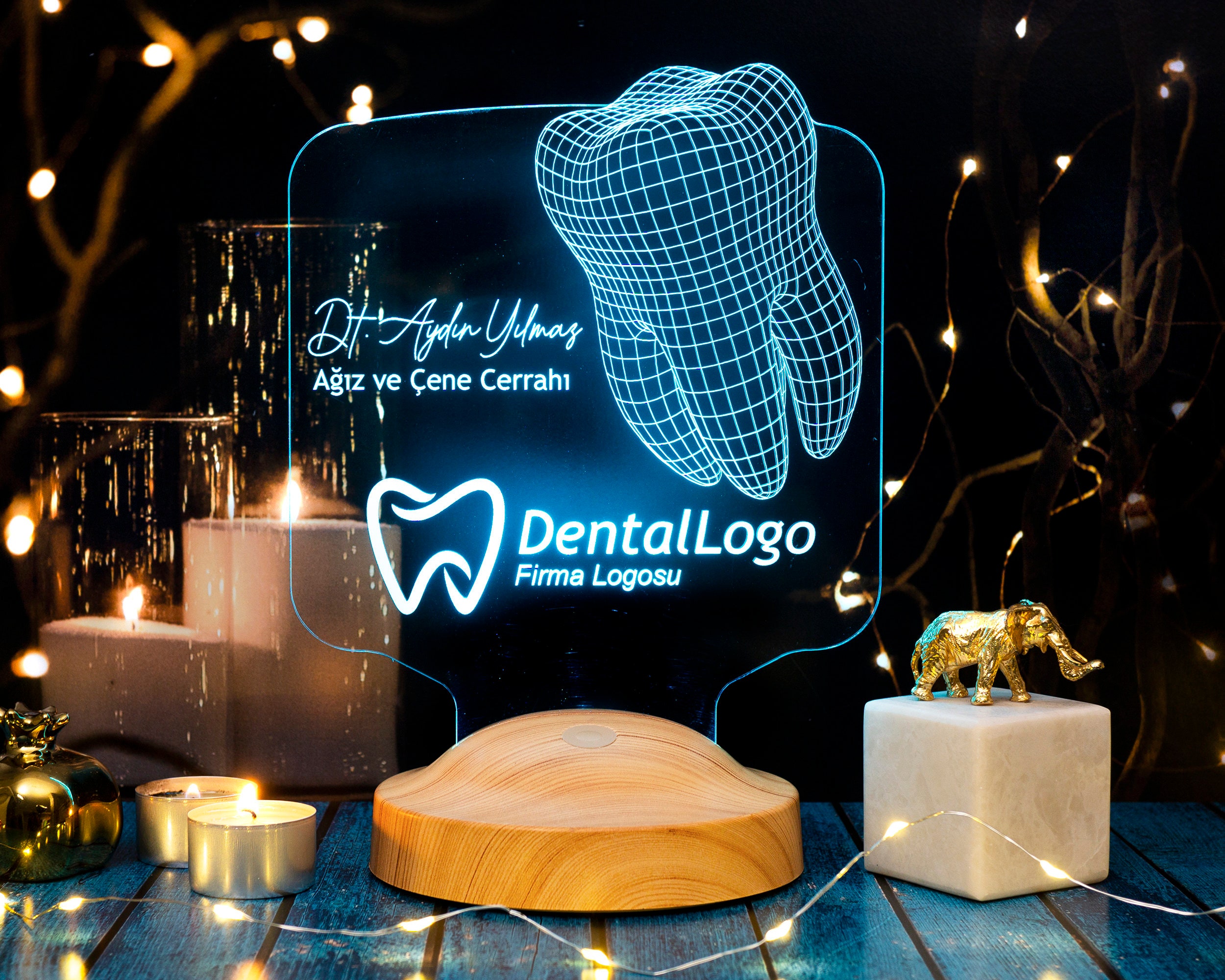 Dentist Tooth Personalized 3D Lampdental Office Gift Dentist - Etsy