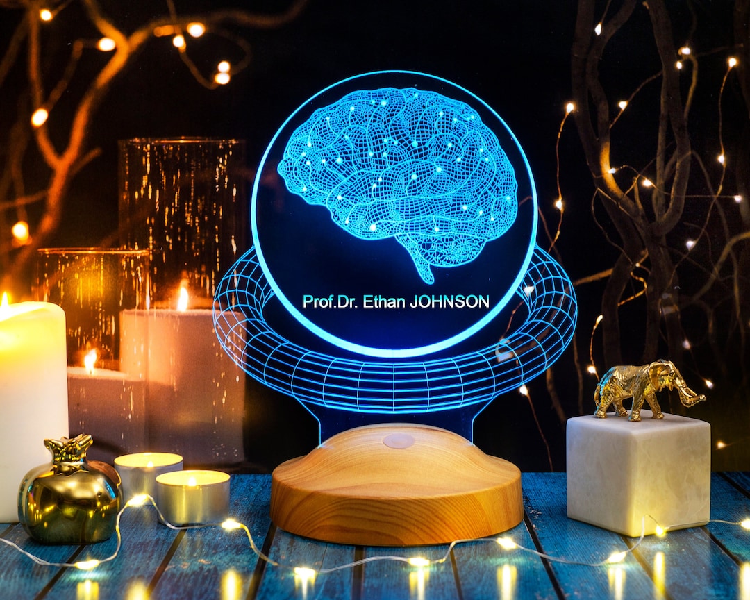 3D Brain Lamp, Personalized Gift for Neurologist, Neuropathist, School ...