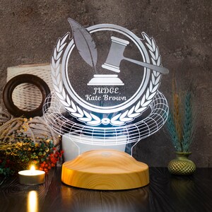 Judge Gavel, Judge Lamp, Lawyer Sign, 3D Lamp, Custom Night Light ...
