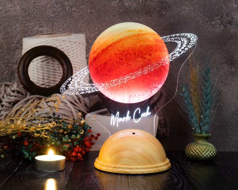 Personalized Saturn Planet Lamp, Saturn Planet Led Lamp, Gift for ...