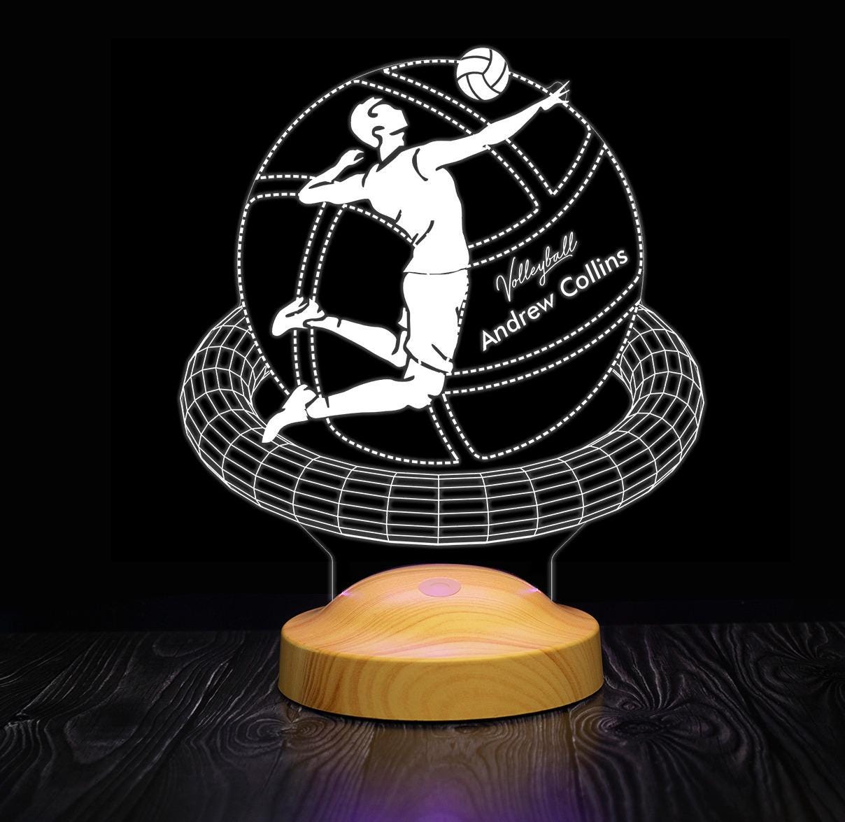 Volleyball Personalized 3D Lamp, Custom Volleyball With Name ...