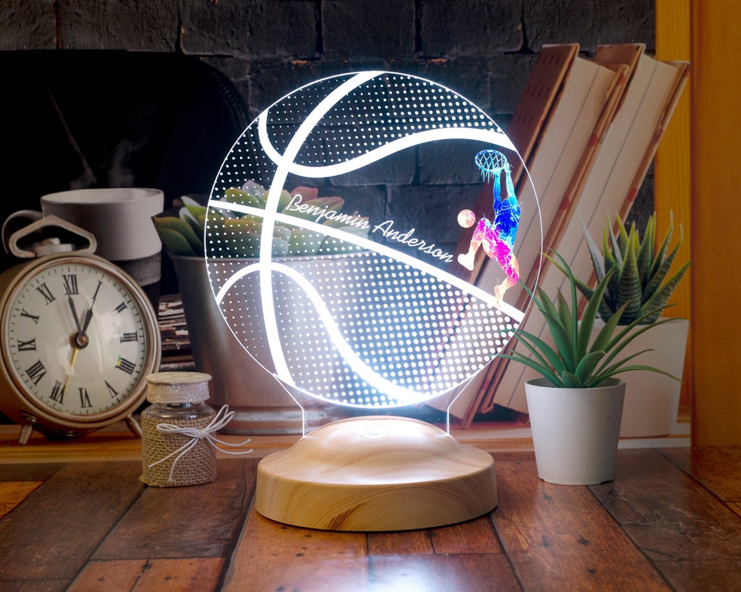 Basketball Decor 3D Lamp, Gift for Basketball Players, Coaches and Fans ...