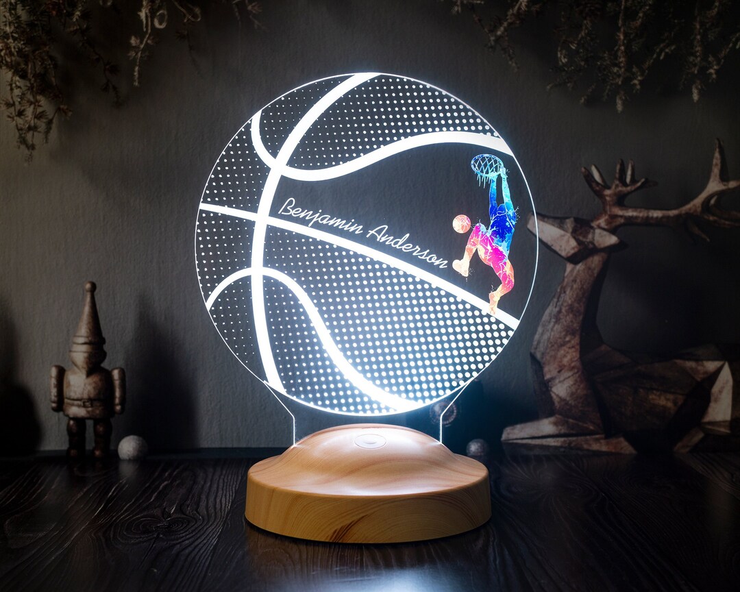 Basketball Decor 3D Lamp, Gift for Basketball Players, Coaches and Fans ...