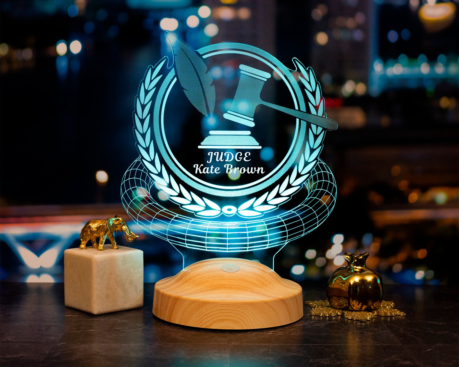 Judge Gavel, Judge Lamp, Lawyer Sign, 3D Lamp, Custom Night Light ...