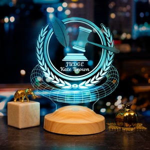 Judge Gavel, Judge Lamp, Lawyer Sign, 3D Lamp, Custom Night Light ...