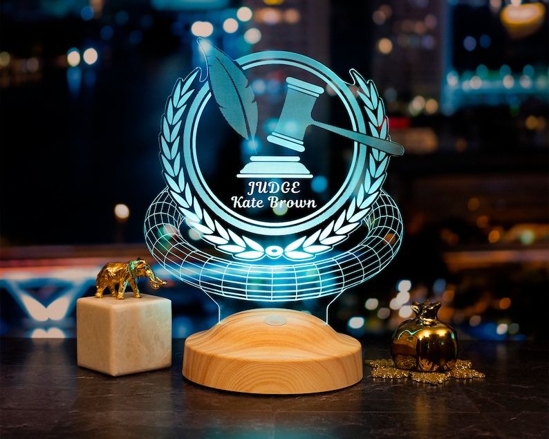 Judge Gavel, Judge Lamp, Lawyer Sign, 3D Lamp, Custom Night Light ...
