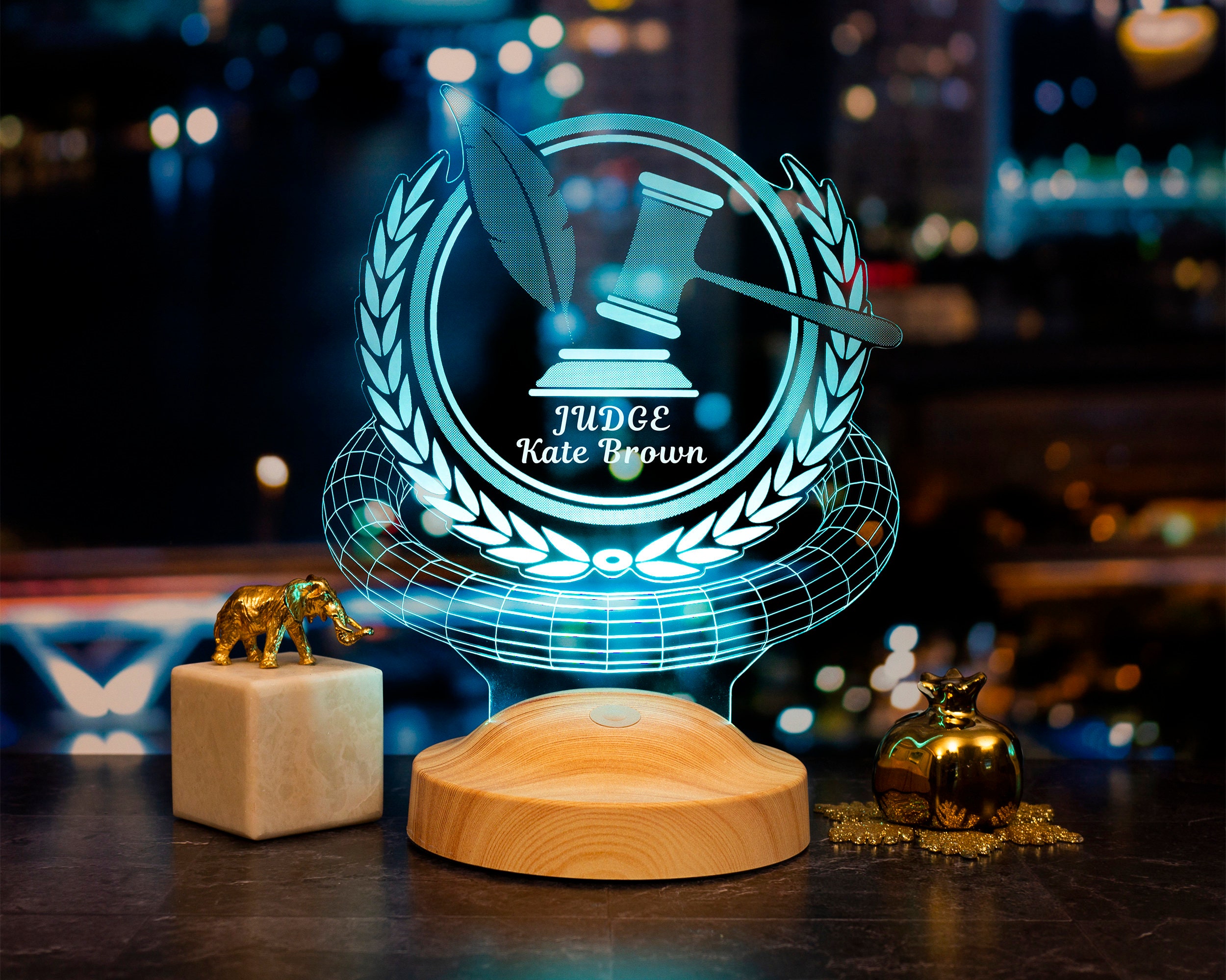 Judge Gavel, Judge Lamp, Lawyer Sign, 3D Lamp, Custom Night Light ...
