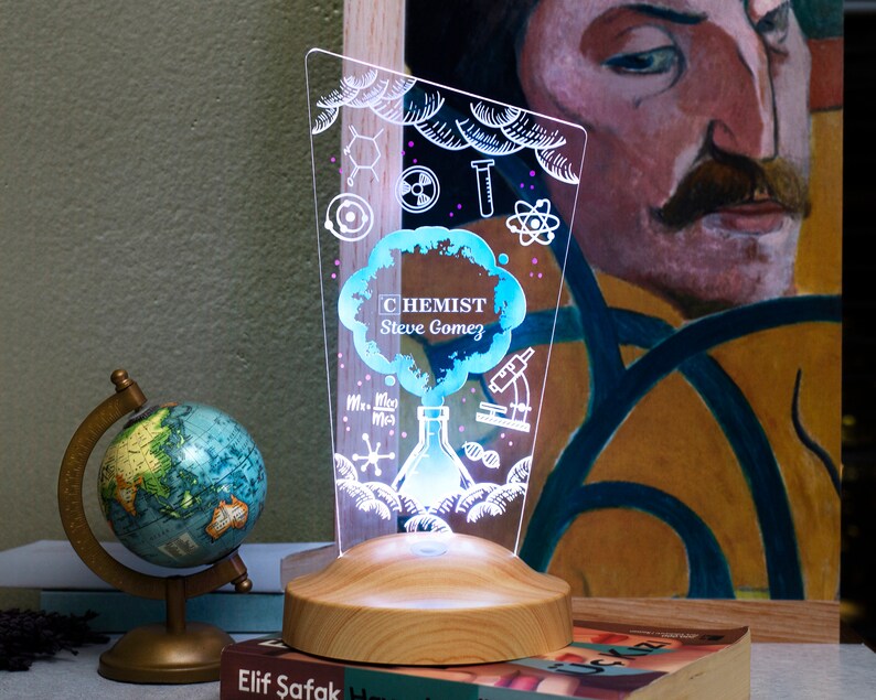 Personalized Chemist 3D LED Lamp, Science Gift, Gifts for Chemist ...