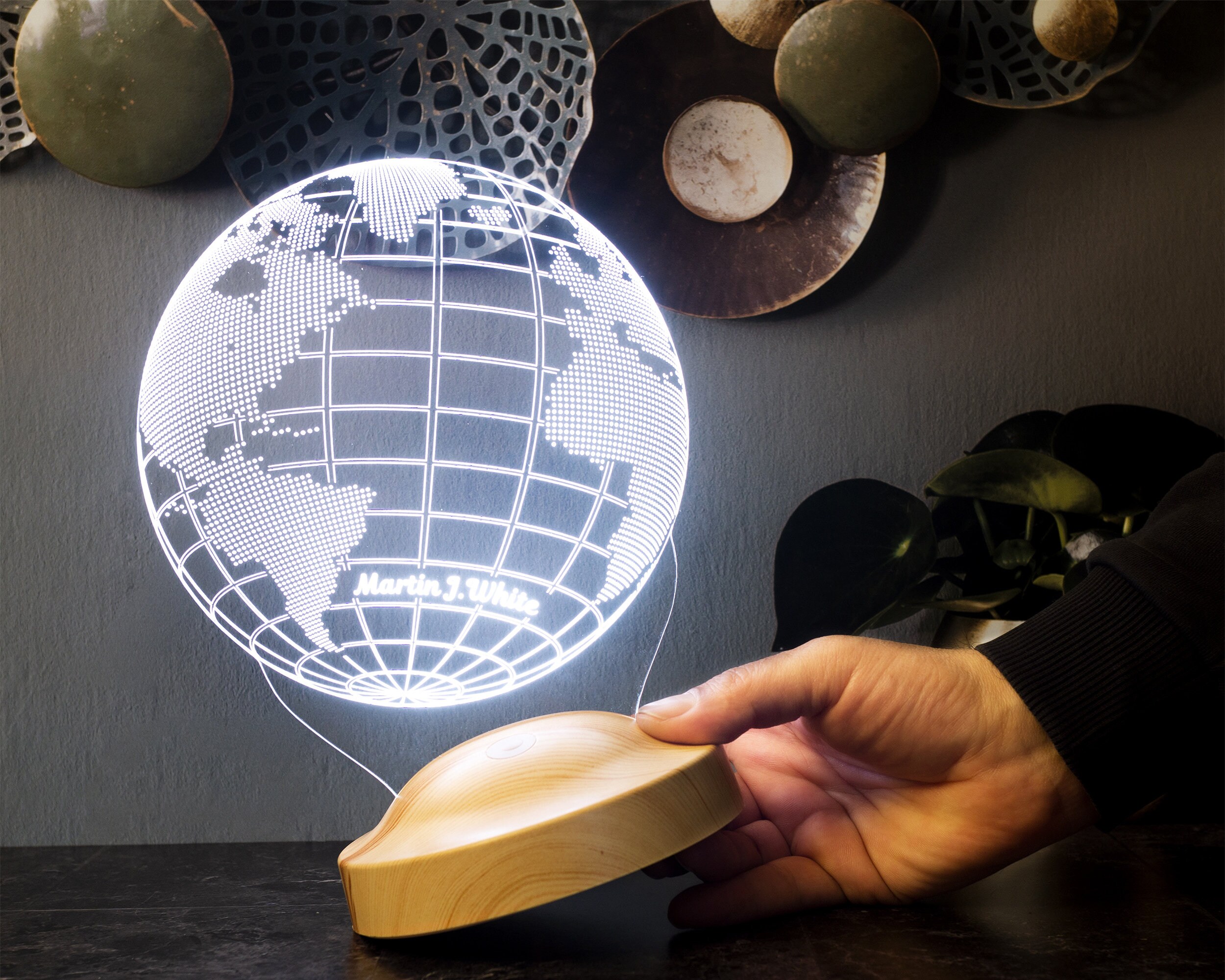 3D World Globe Lamp Colorful, Unique Globe Night Light, World Travelers ...