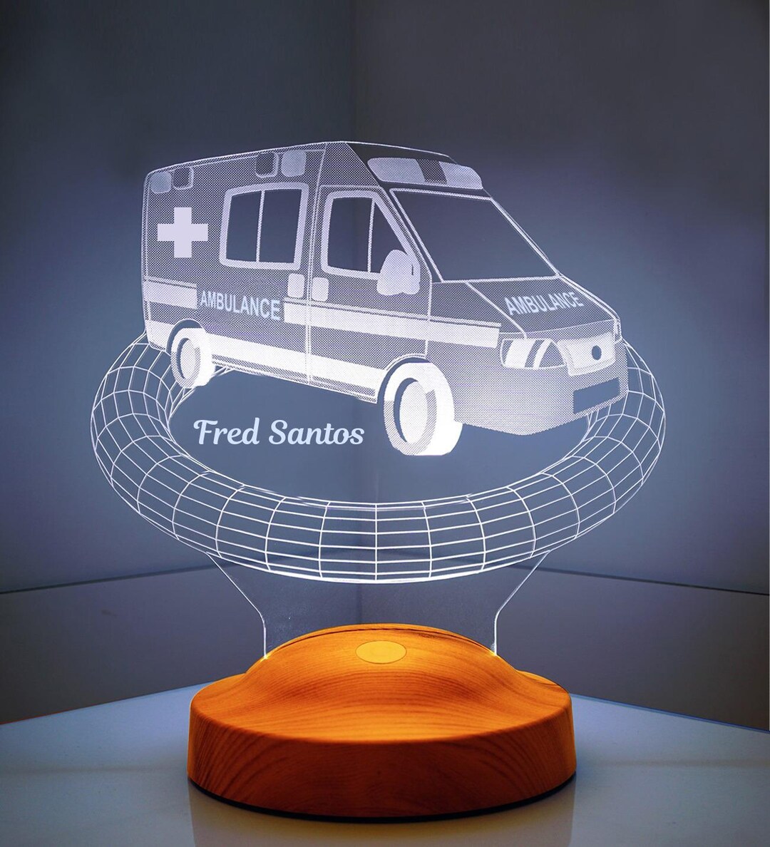 Personalized Ambulance Led Lamp, Custom Paramedic Gift, Graduation Med ...