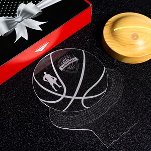 Basketball Personalized 3D Lamp, Custom Basketball With Name ...