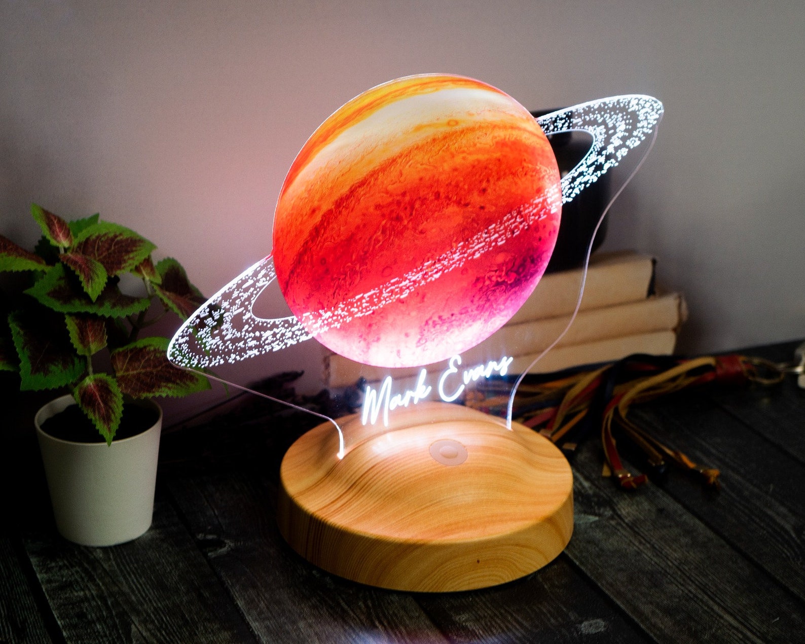 Personalized Saturn Planet Lamp, Saturn Planet Led Lamp, Gift for ...
