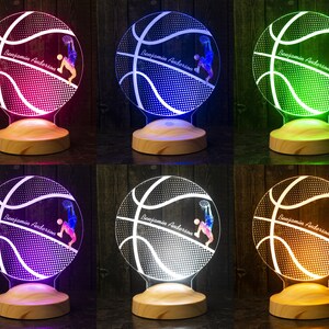 Basketball Decor 3D Lamp, Gift for Basketball Players, Coaches and Fans ...