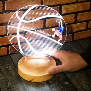 Basketball Decor 3D Lamp, Gift for Basketball Players, Coaches and Fans ...