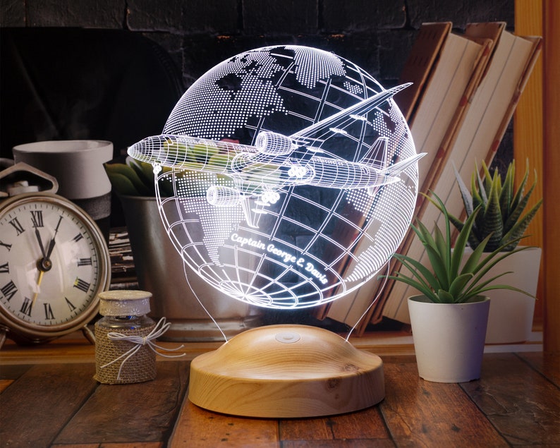 Adventure Gift 3D Airplane, Travel Plane, 3D Custom Globe Lamp, Gifts ...