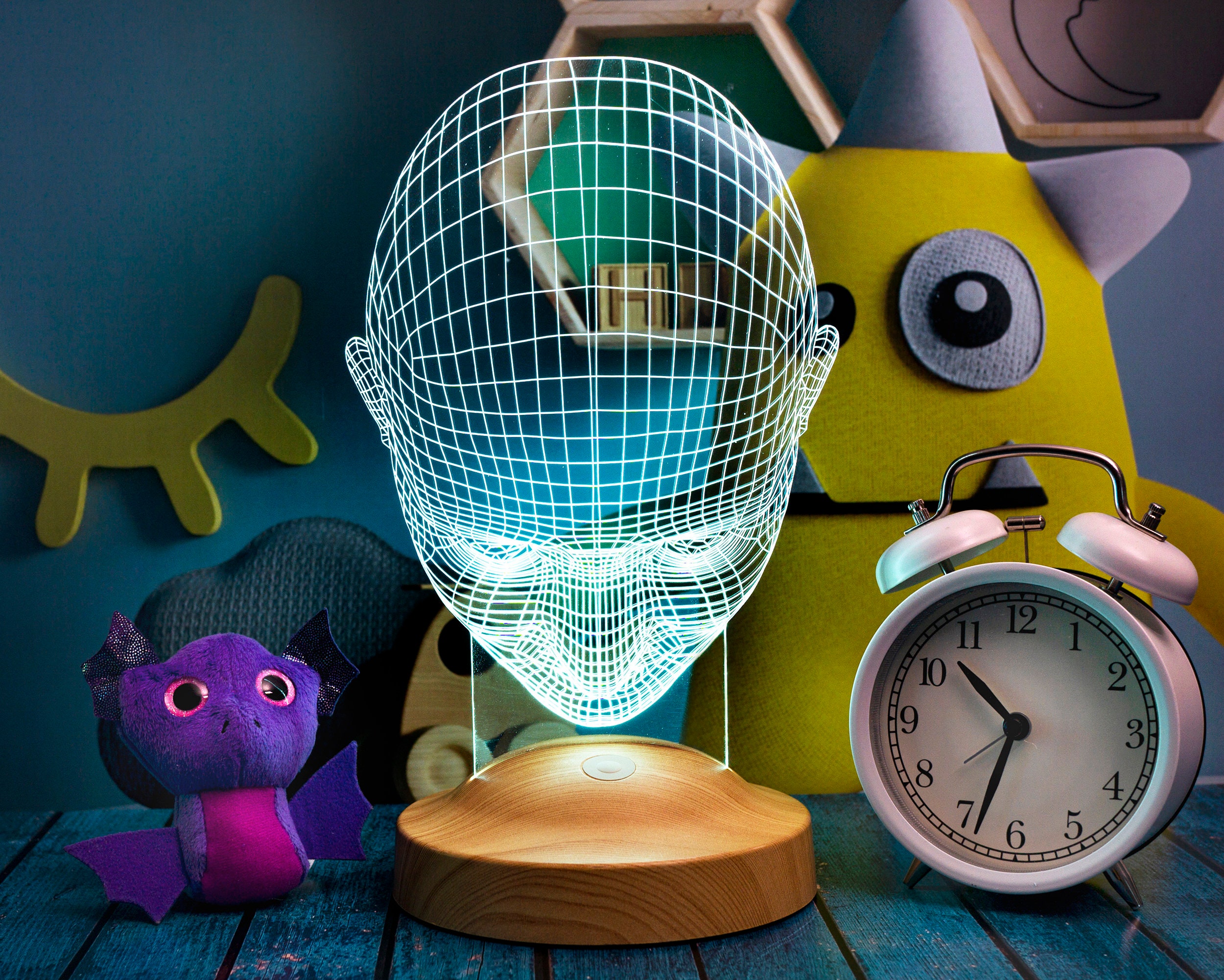 3D Human Head Night Light, Psychology Gift, Philosophy Decor, Gift for ...