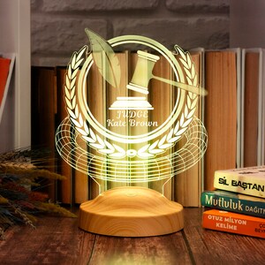 Judge Gavel, Judge Lamp, Lawyer Sign, 3D Lamp, Custom Night Light ...