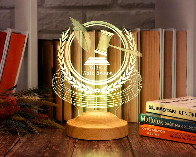 Judge Gavel, Judge Lamp, Lawyer Sign, 3D Lamp, Custom Night Light ...