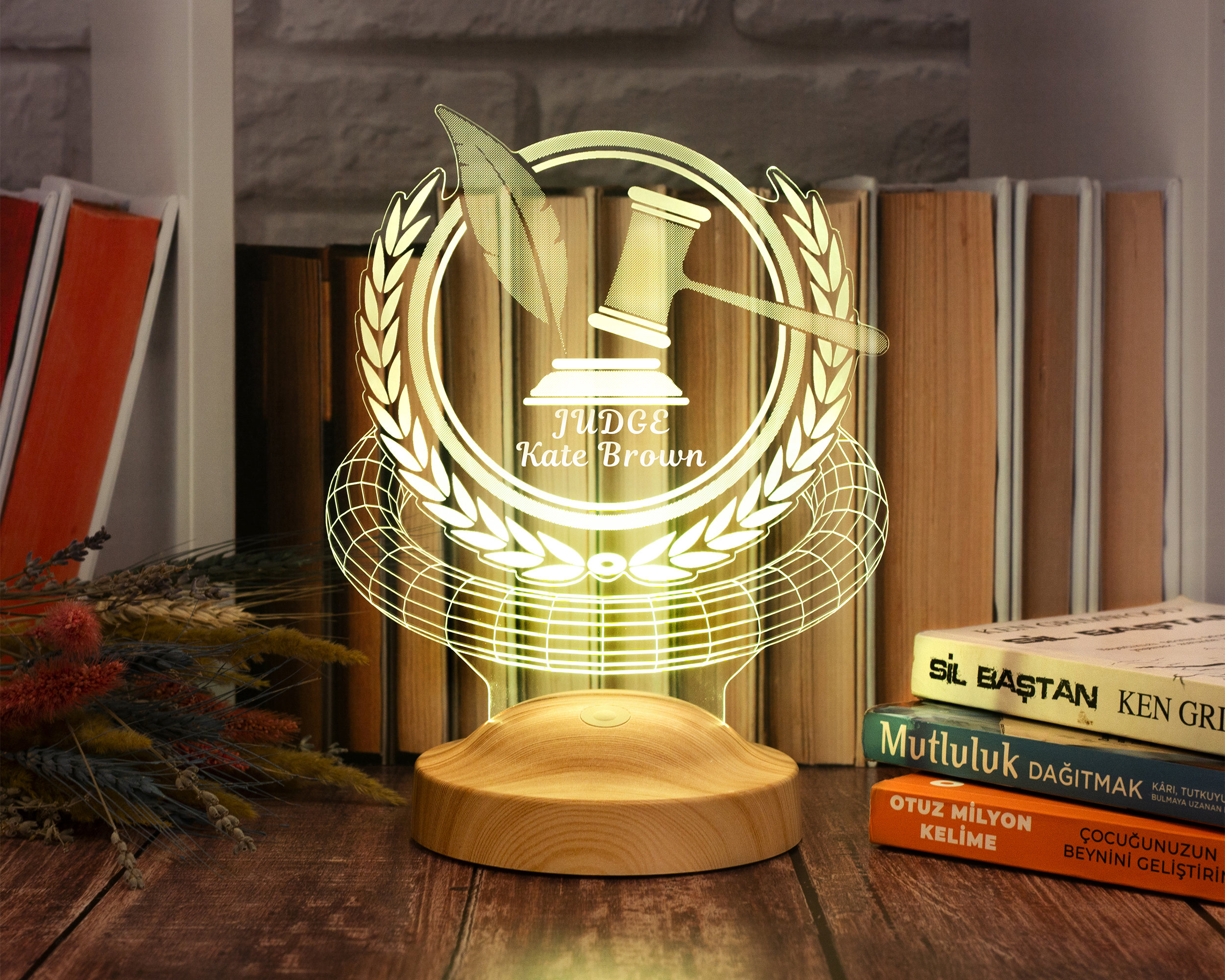 Judge Gavel, Judge Lamp, Lawyer Sign, 3D Lamp, Custom Night Light ...
