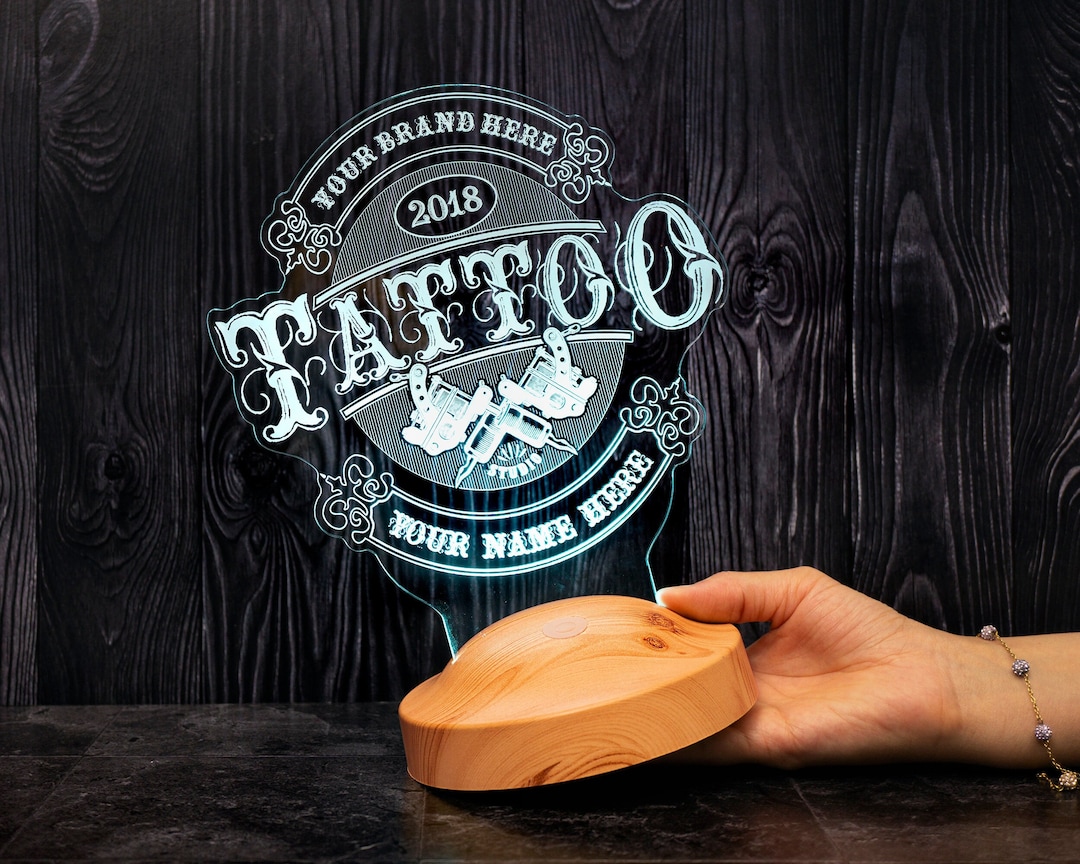 Tattoo Light 3D Lamp, Tattooing Gift, Tattoo Artist Gifts, Tattoo Gifts ...
