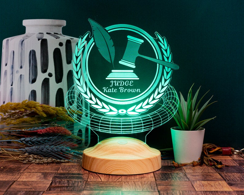 Judge Gavel, Judge Lamp, Lawyer Sign, 3D Lamp, Custom Night Light ...