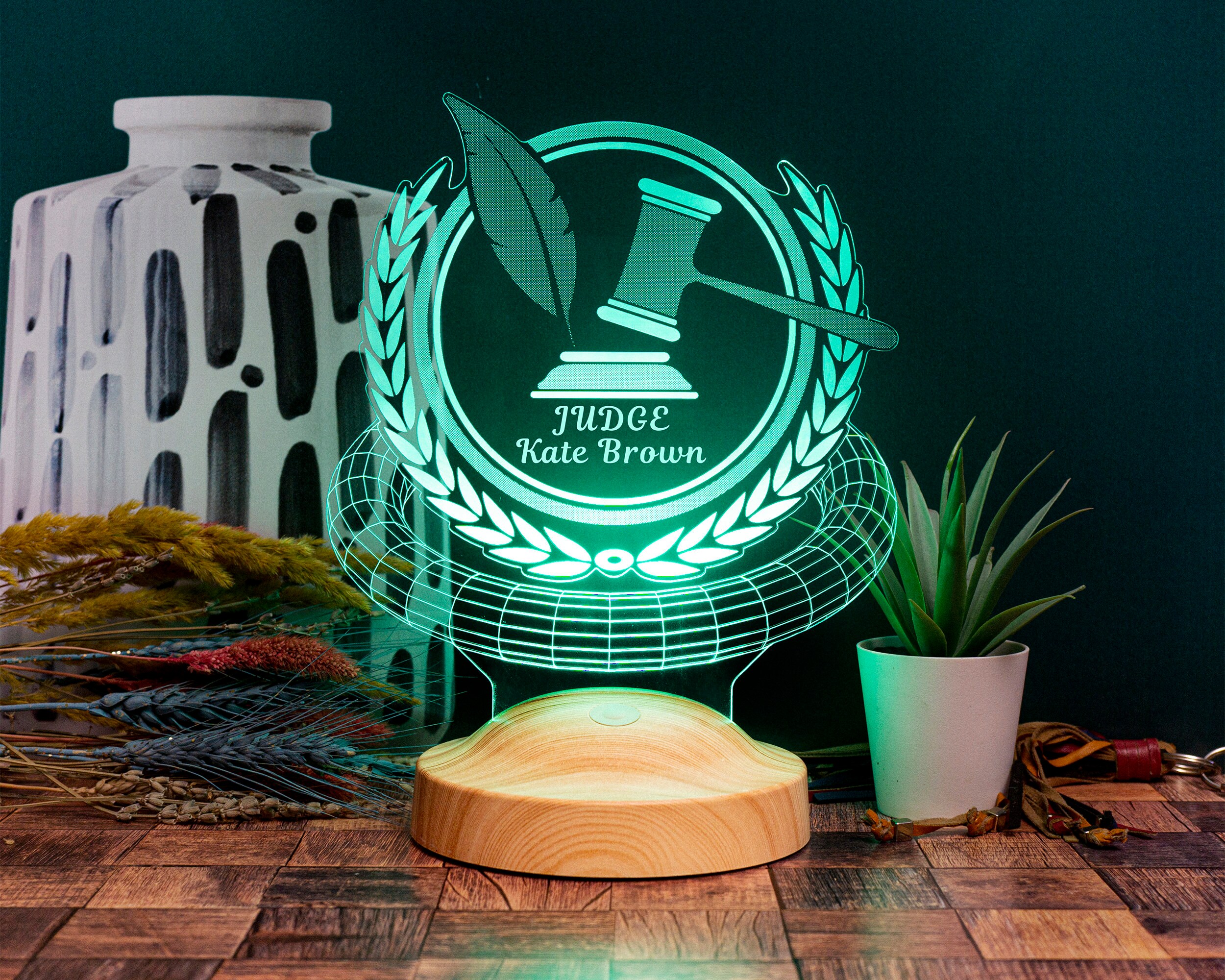Judge Gavel, Judge Lamp, Lawyer Sign, 3D Lamp, Custom Night Light ...