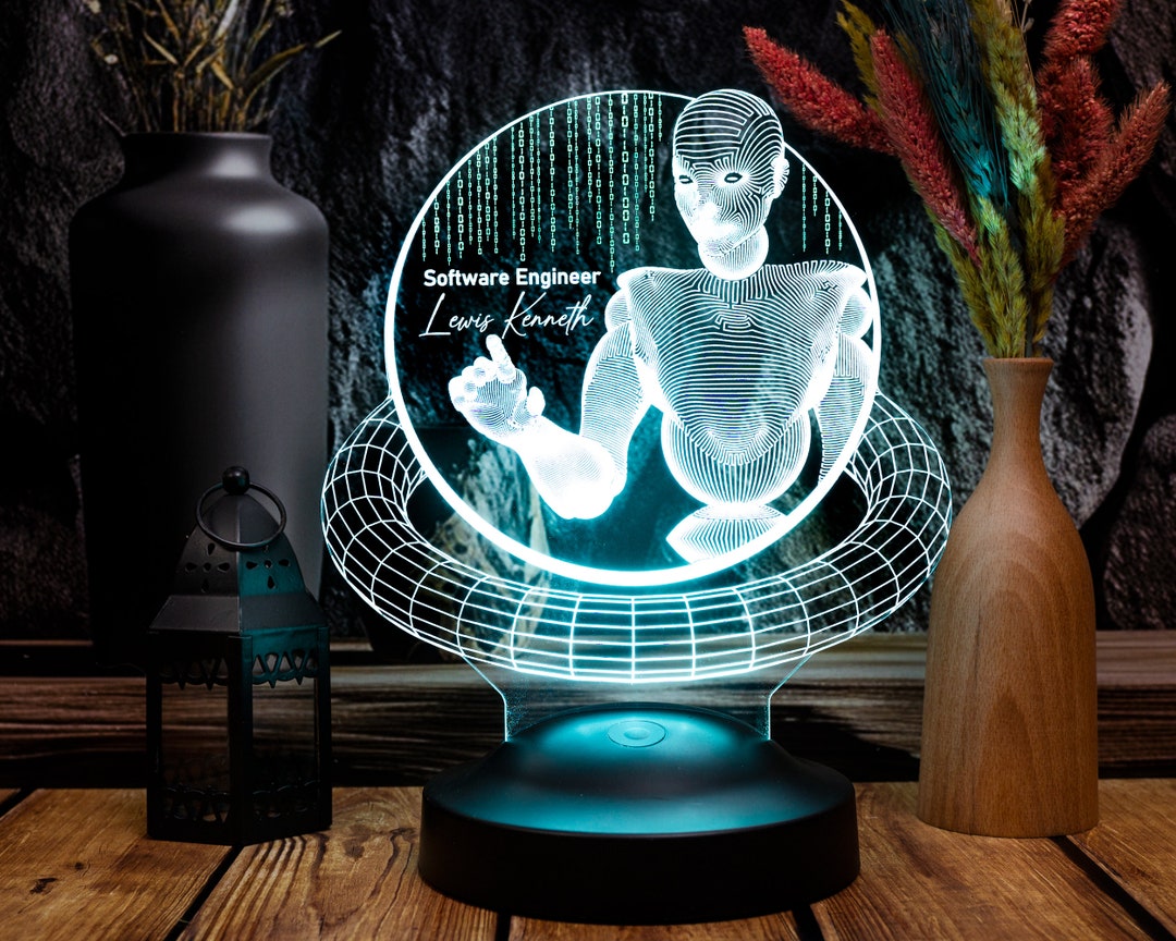 Software Engineer 3D Led Lamp, Artificial Intelligence, Programmer Gift ...