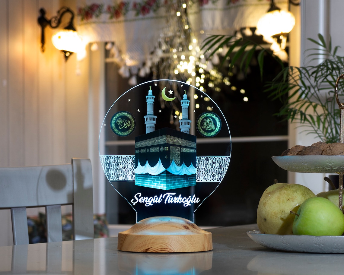 Kaaba With Name Night Lamp İslamic Room Decor Gift for - Etsy