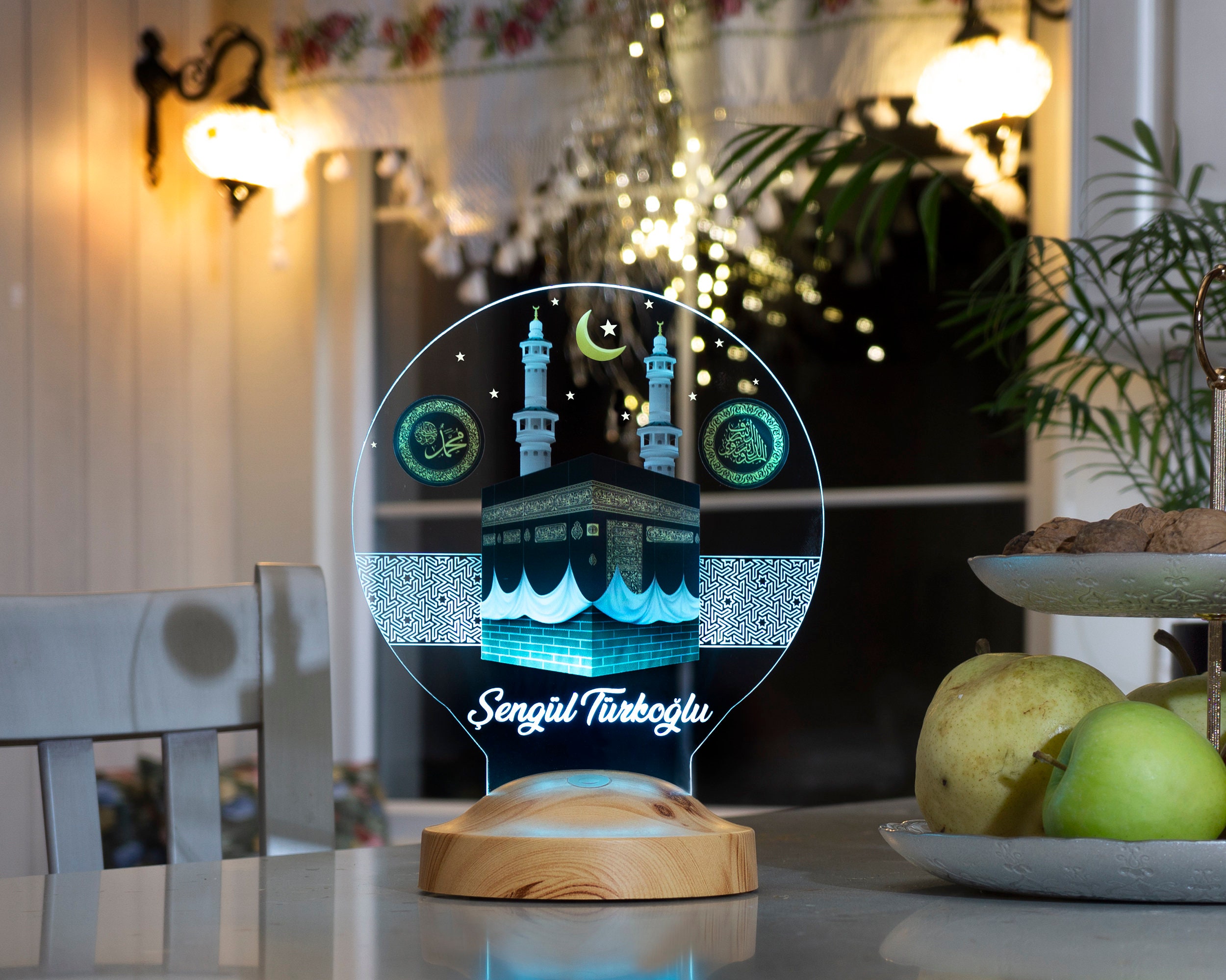Kaaba With Name Night Lamp İslamic Room Decor Gift for - Etsy