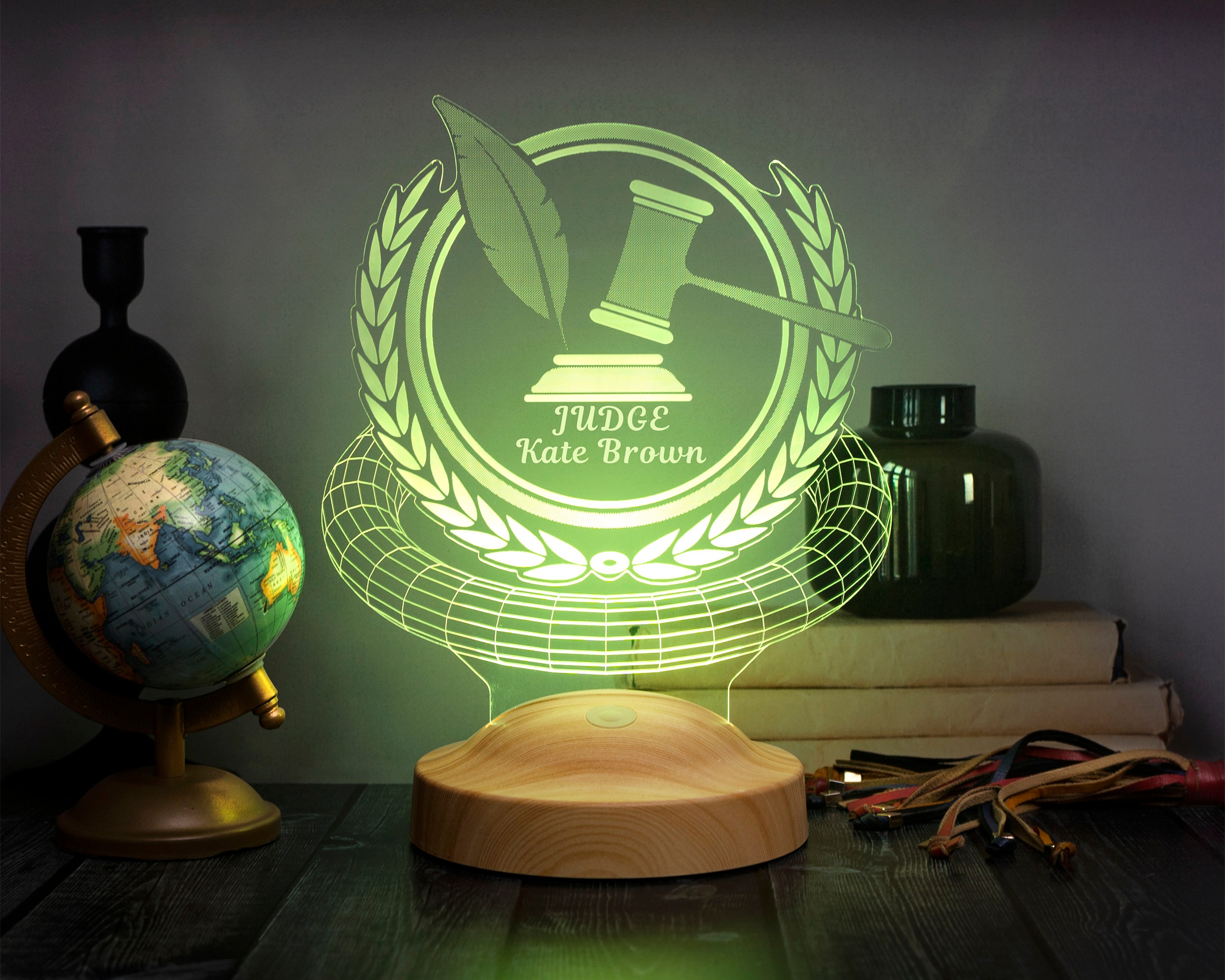 Judge Gavel, Judge Lamp, Lawyer Sign, 3D Lamp, Custom Night Light ...