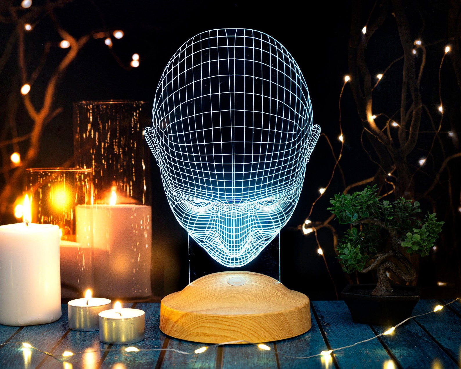 3D Human Head Night Light, Psychology Gift, Philosophy Decor, Gift for ...