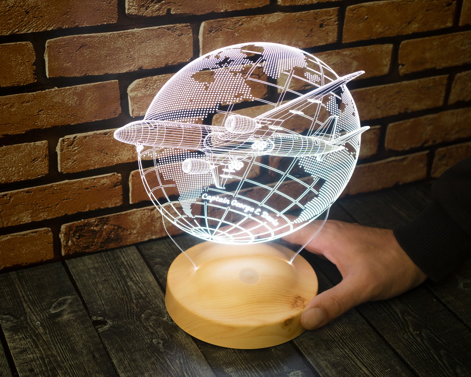 Adventure Gift 3D Airplane, Travel Plane, 3D Custom Globe Lamp, Gifts ...