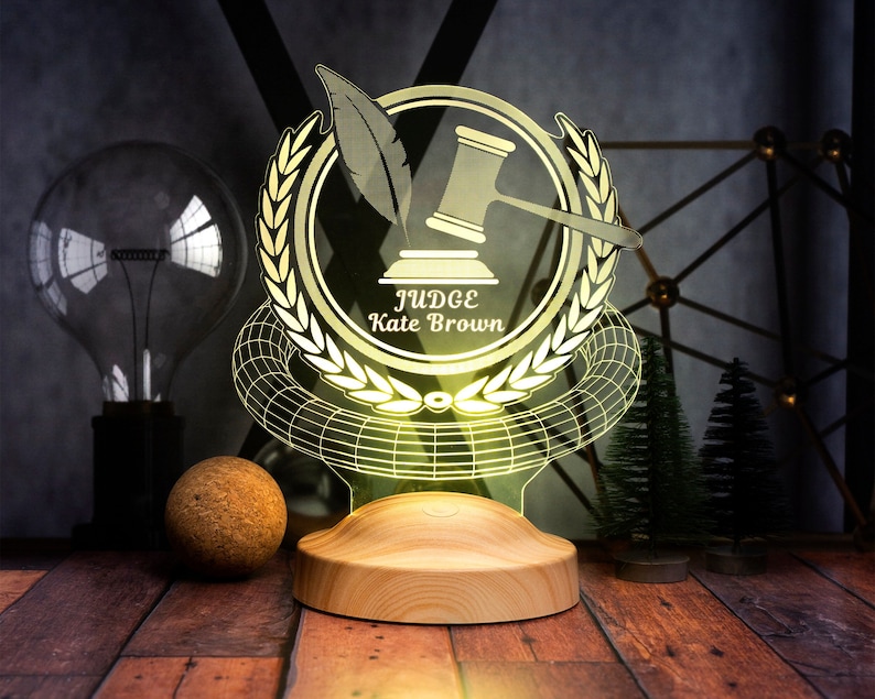 Judge Gavel, Judge Lamp, Lawyer Sign, 3D Lamp, Custom Night Light ...