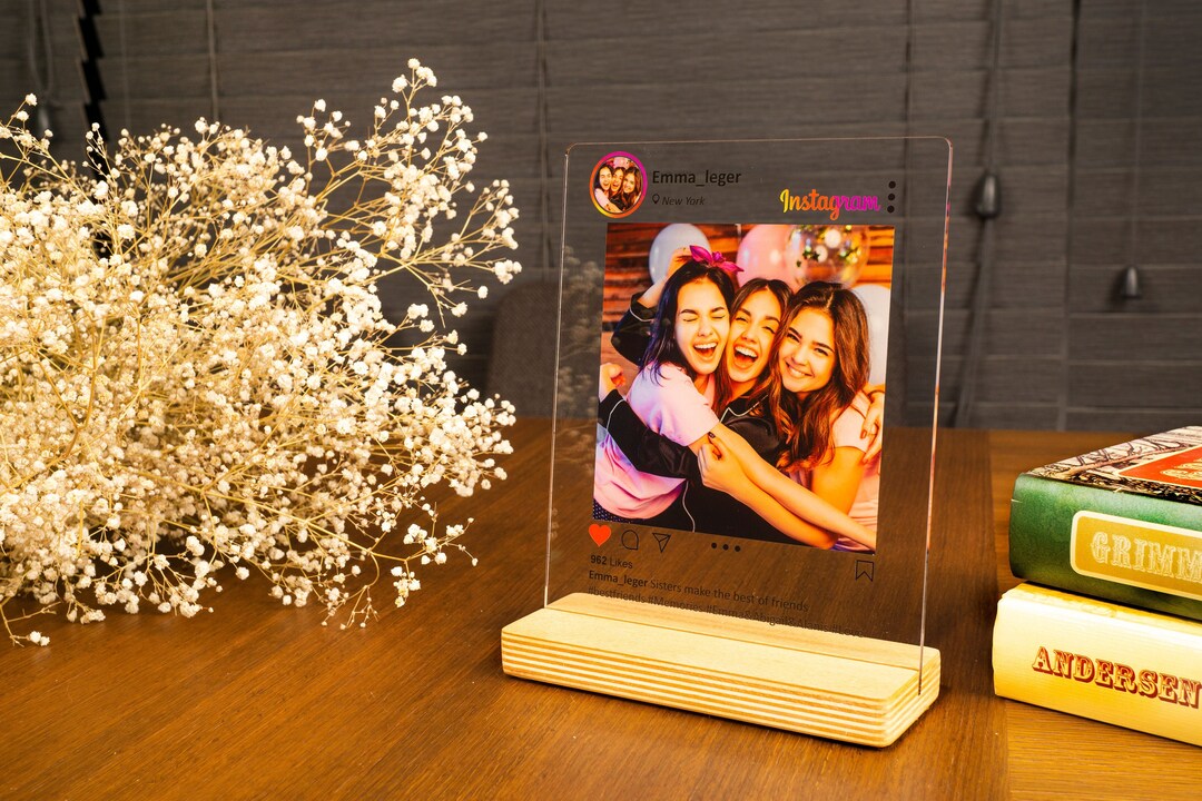 Instagram Post Page for Your Bestie With Your Own Photo and - Etsy