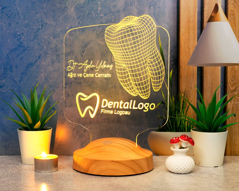 Dentist Tooth Personalized 3D Lampdental Office Gift Dentist - Etsy
