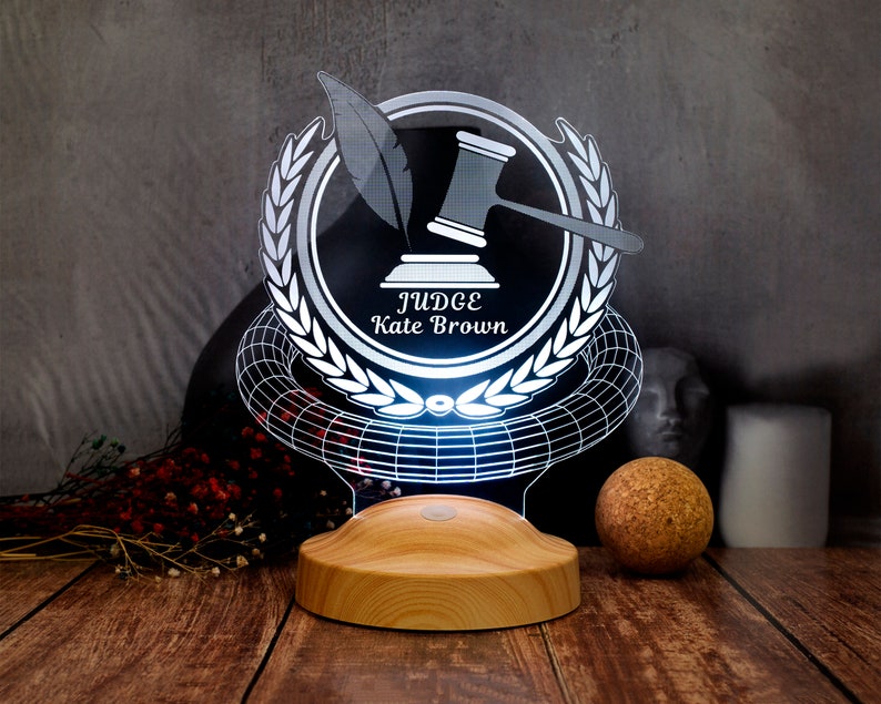 Judge Gavel, Judge Lamp, Lawyer Sign, 3D Lamp, Custom Night Light ...