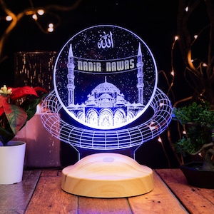 Mosque Decor 3D Lamp With Name, İslamic Room Decor, Ramdan Gift for ...