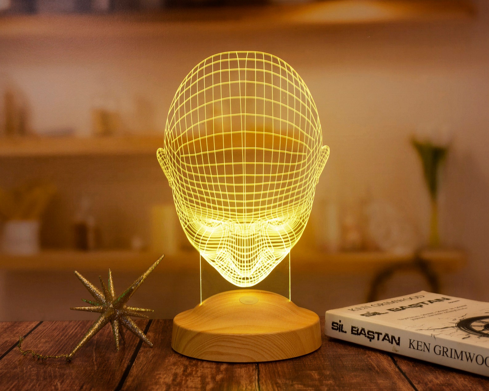 3D Human Head Night Light, Psychology Gift, Philosophy Decor, Gift for ...