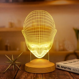 3D Human Head Night Light, Psychology Gift, Philosophy Decor, Gift for ...