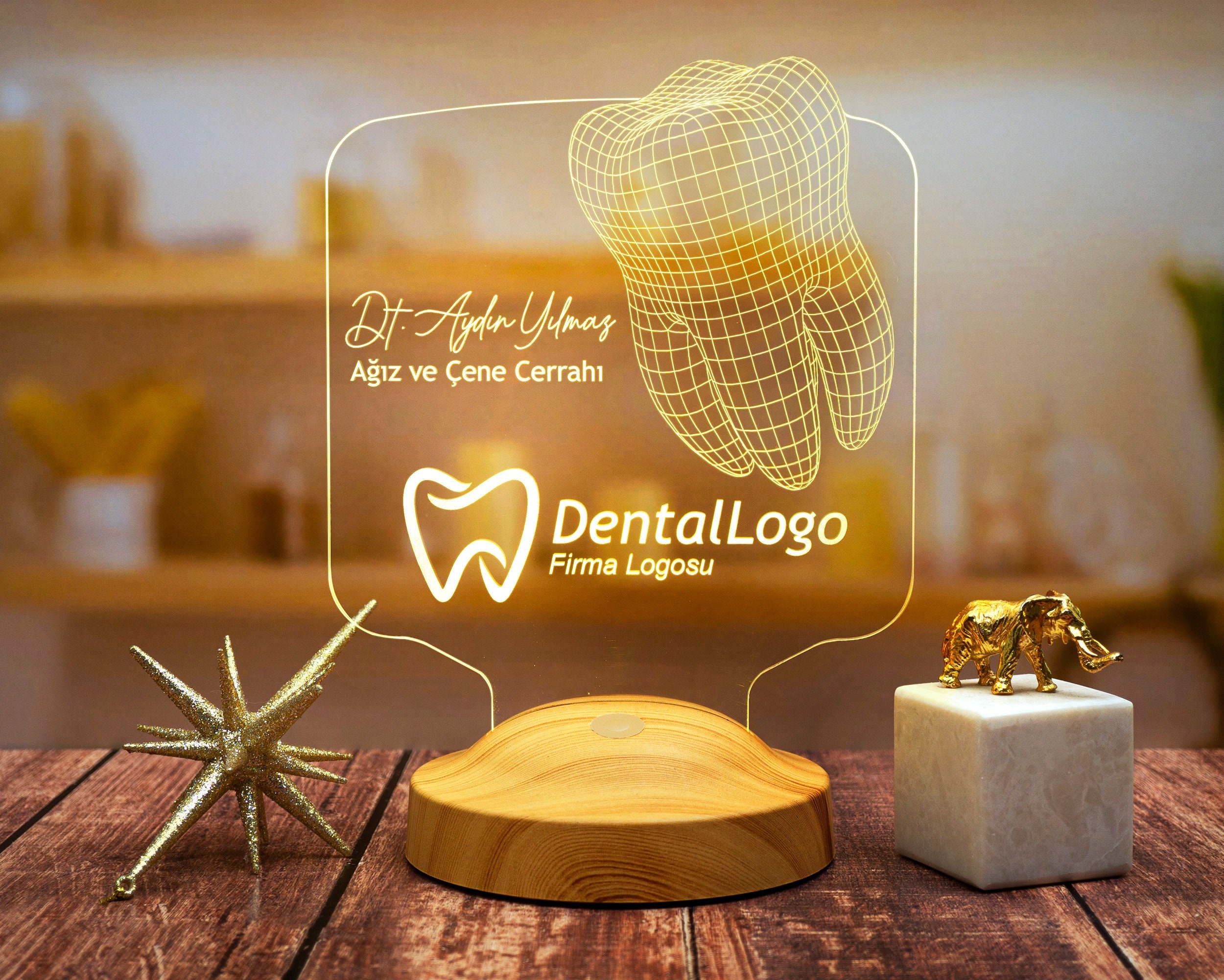 Dentist Tooth Personalized 3D Lampdental Office Gift Dentist - Etsy