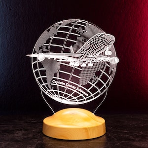 3D Passenger Airplane, Travel Plane, 3D Illusion Lamp, Gifts for ...