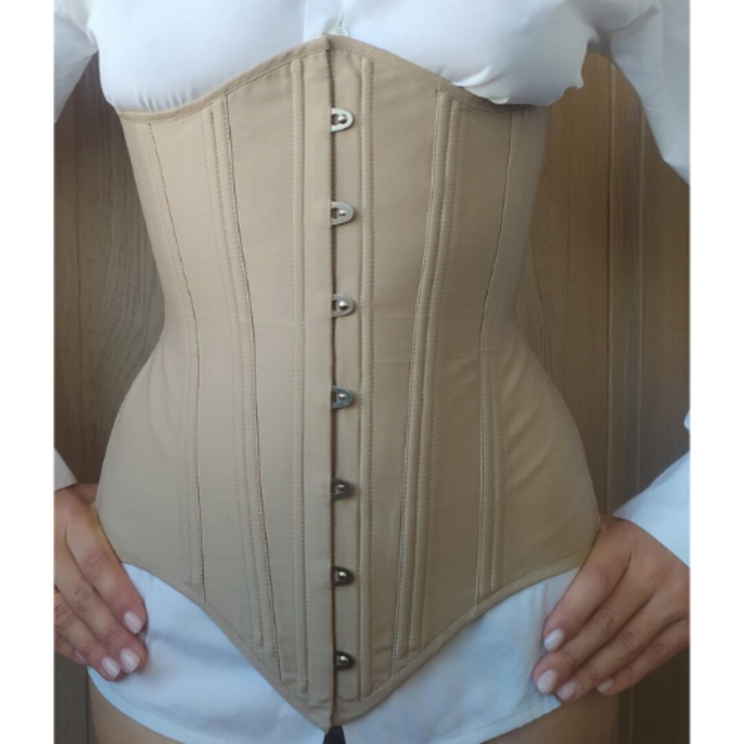 Heavy Duty Renaissance Corset, Steel Boned Cotton Corset Top, Underbust ...