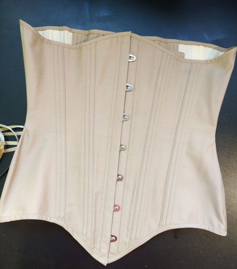 Heavy Duty Renaissance Corset, Steel Boned Cotton Corset Top, Underbust ...