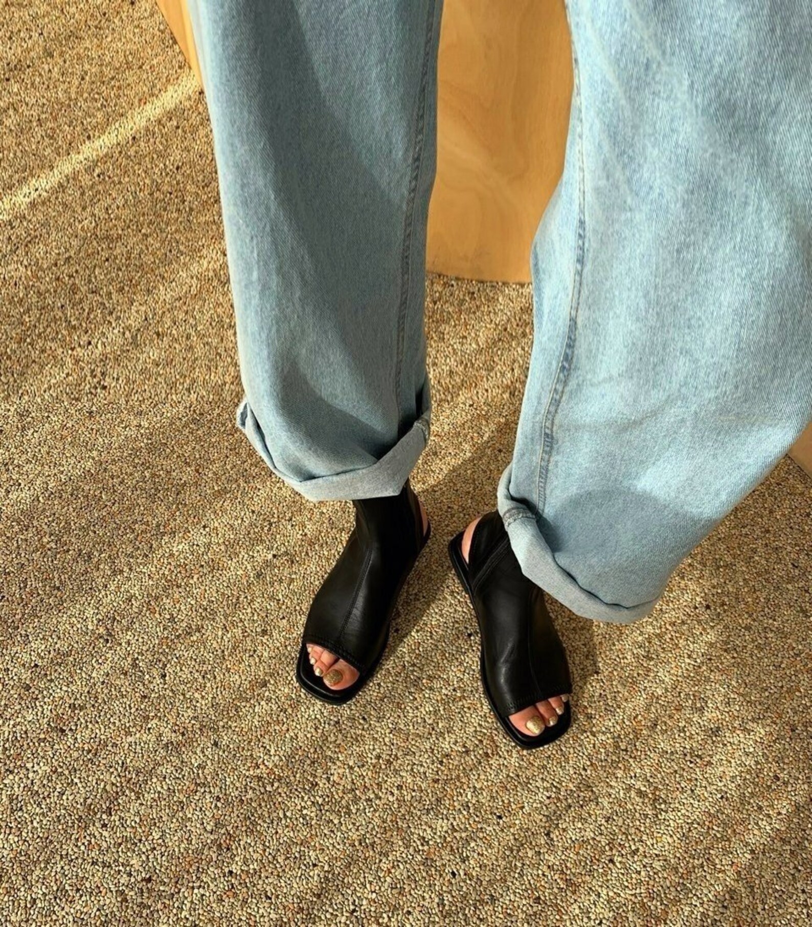 Open Toe Flat Sandal - Etsy