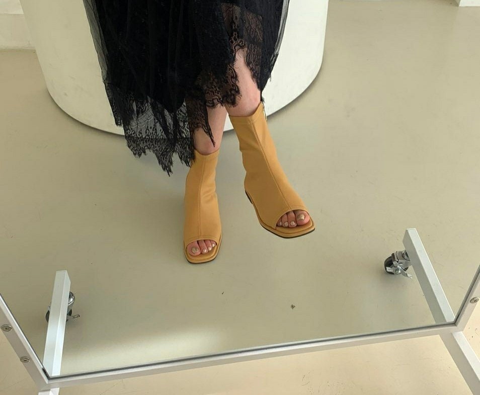 Open Toe Flat Sandal - Etsy