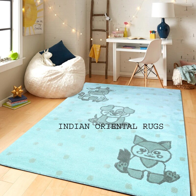 New Look Cartoon Rug Animal Print Rug 100% Woolen Hand Tufted | Etsy