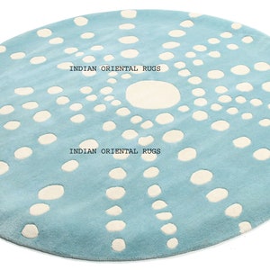 Modern Dot Round Rug 100% Woolen Hand Tufted Area Rug for - Etsy